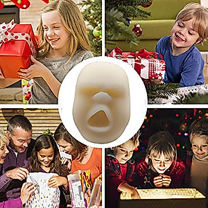 Squishy Fidget Sensory Stress Human face Toys for Adults Teens Kids,Decompression Anxiety Relief Toy,Funny Gift for Birthday,Christmas,Stocking Stuffer Gift (Provocation, Black)