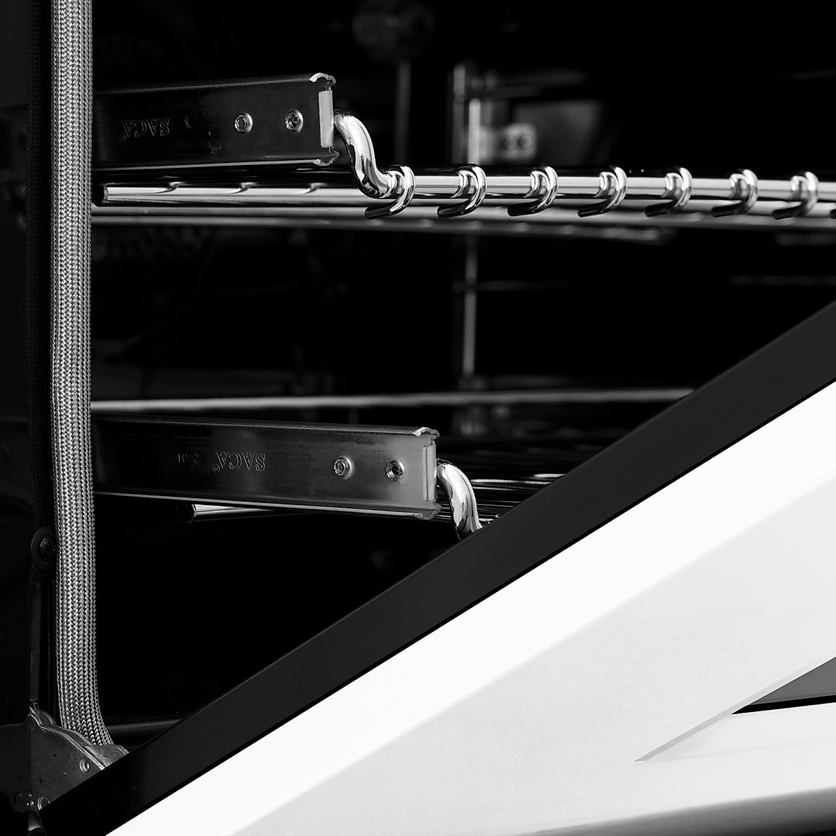 ZLINE Autograph 30" Legacy Dual Fuel Range w/ 4 Burners & White & Bronze Accents (RAZ-WM-30-CB)