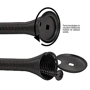 2 Pack Rok Hardware 3-3/4" (95mm) Longer Version Flexi Spring Heavy Duty Wall Door Stop Bumper ROKDS2ORB, Oil-Rubbed Bronze