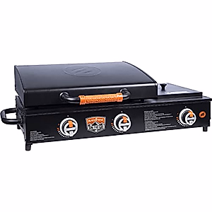 Blackstone 1860 On The Go Range top Combo with Hood & Handles Heavy Duty Flat Top BBQ Griddle Grill Station for Kitchen, Camping, Outdoor, Tailgating 22 inch Black