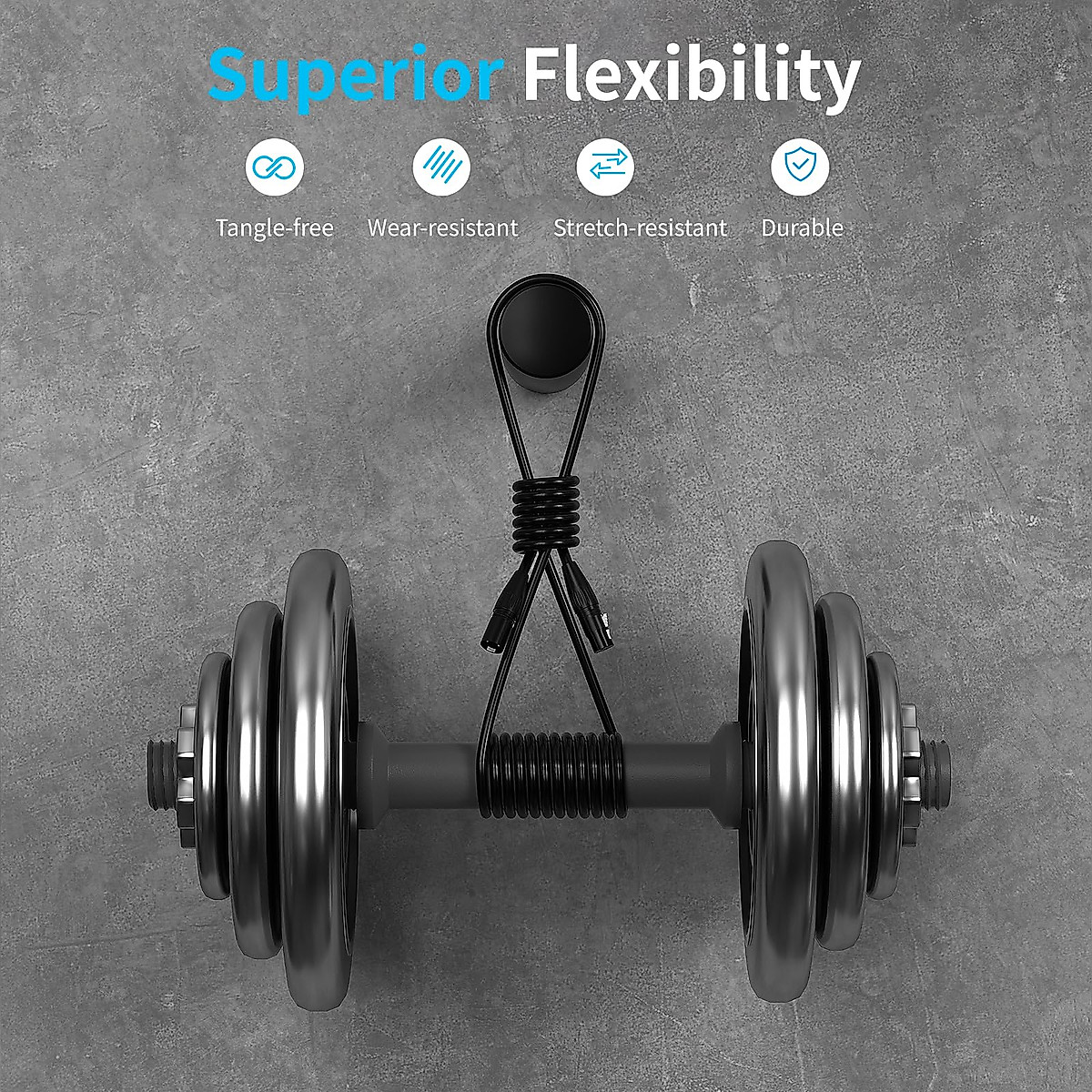 Yinker XLR Microphone Cable Male to Female 5 Feet 2 Pack, 3 Pin XLR Male to Female Mic Cord, Oxygen-Free Copper(OFC) for Audio and Sound Equipments