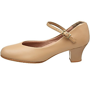 Capezio Women's Jr. Footlight Character Shoe,Caramel,7.5 W US
