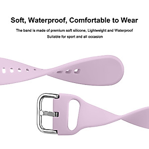 Meliya Silicone Band Compatible for Gizmo Watch 3 2 1, 20mm Soft Waterproof Gizmo Watch Band Replacement Bands, Breathable & Washable (Light Purple)