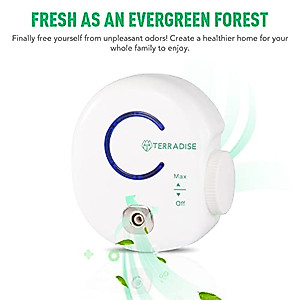 TERRADISE 2-Pack Mini Ozone Generator with 20" Cordless Hedge Trimmer