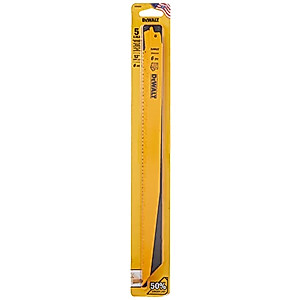 DEWALT Reciprocating Saw Blades, Bi-Metal, 12-Inch, 6 TPI, 5-Pack (DW4804)