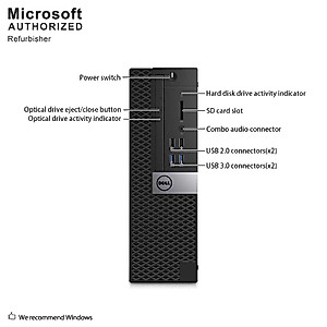 Dell Optiplex 7040 Desktop Computer PC, 8GB RAM, 1TB HDD Hard Drive, Windows 10 Professional 64 Bit (Renewed)