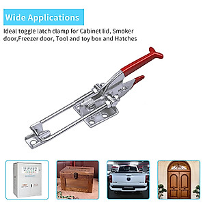 5Pack 2000lbs Toggle Clamp 431,Heavy Duty Toggle Latch Clamp for Latch Lock,Self Latch Toggle Latch Action Lock for Tire Carrier Latch,Smoker Lid Latch,Cam Clamp Latch Pull Latch,Draw Latch Hardware.