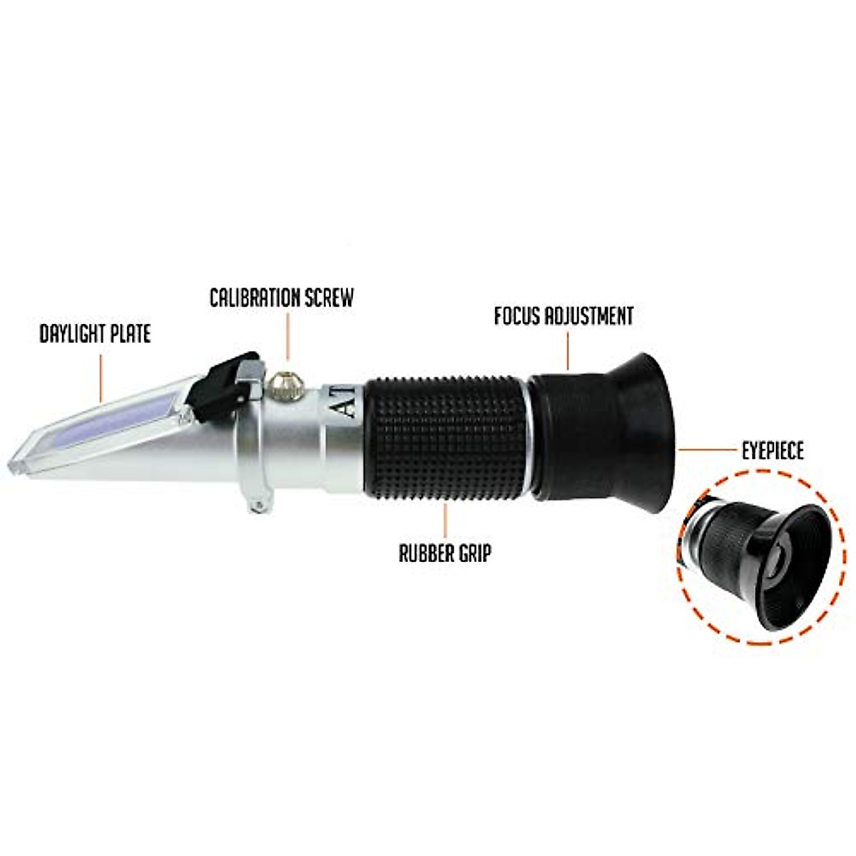DANOPLUS Honey Moisture 58~90% Brix Refractometer with ATC, Handheld High Measuring Range Sugar Content, Honey, Jelly, Jam and Syrup