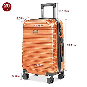 Feybaul Luggage Set 2PCS Suitcase PC+ABS Carry On Luggage with Spinner Wheel