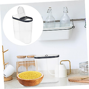 CAXUSD Airtight Rice Dispenser Storage Container Sealed Grain Storage Box for Rice and Cereal Dry Food Box with Compartment Kitchen Pantry Organization