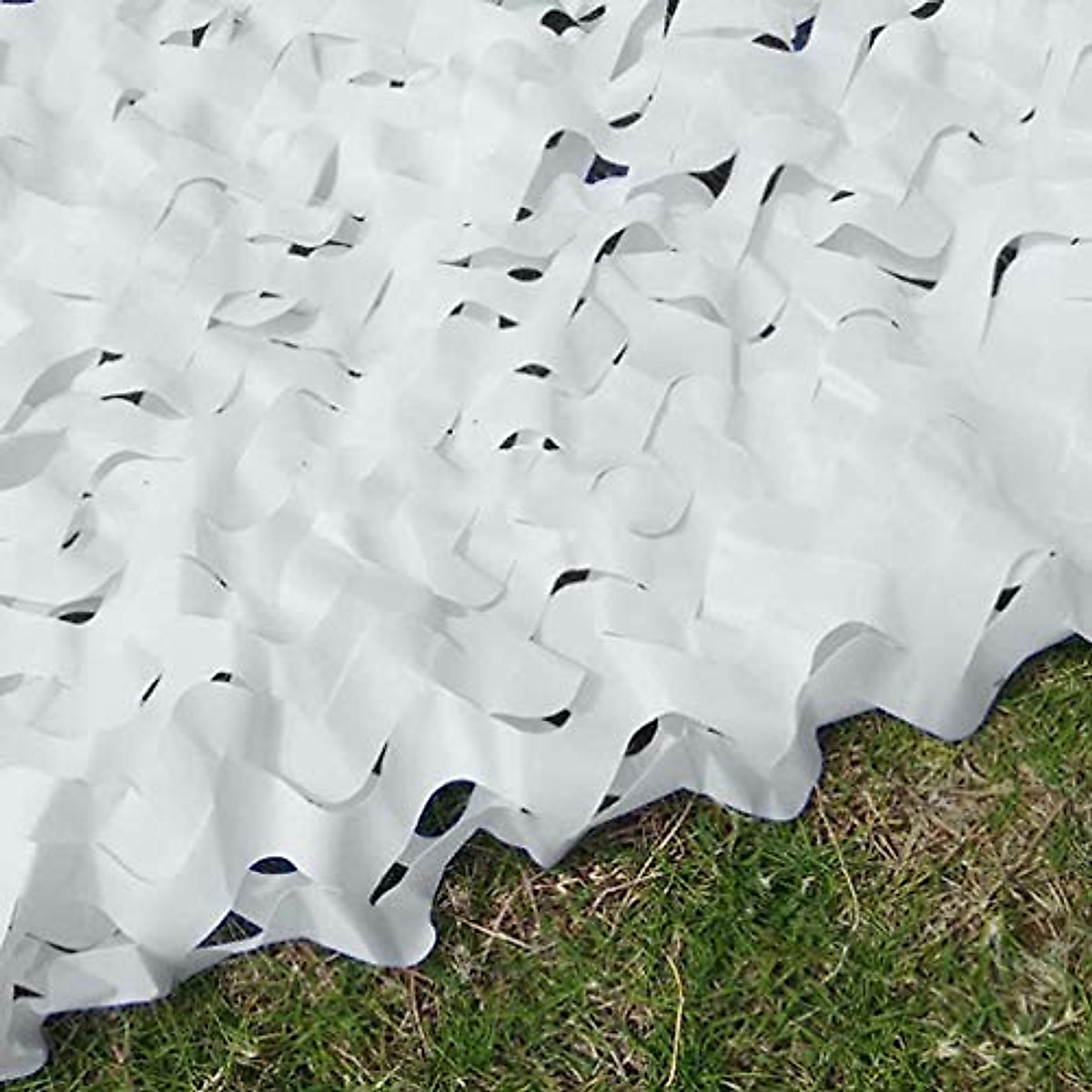 NIANXINN Camo Camouflage Net,150D Oxford Polyester Camo Net,White Sun Protection Net,for Bars Garden Camping Leisure Animal Observation Sun Protection Camouflage Privacy Screen(8x10m/26.2x32.8ft)