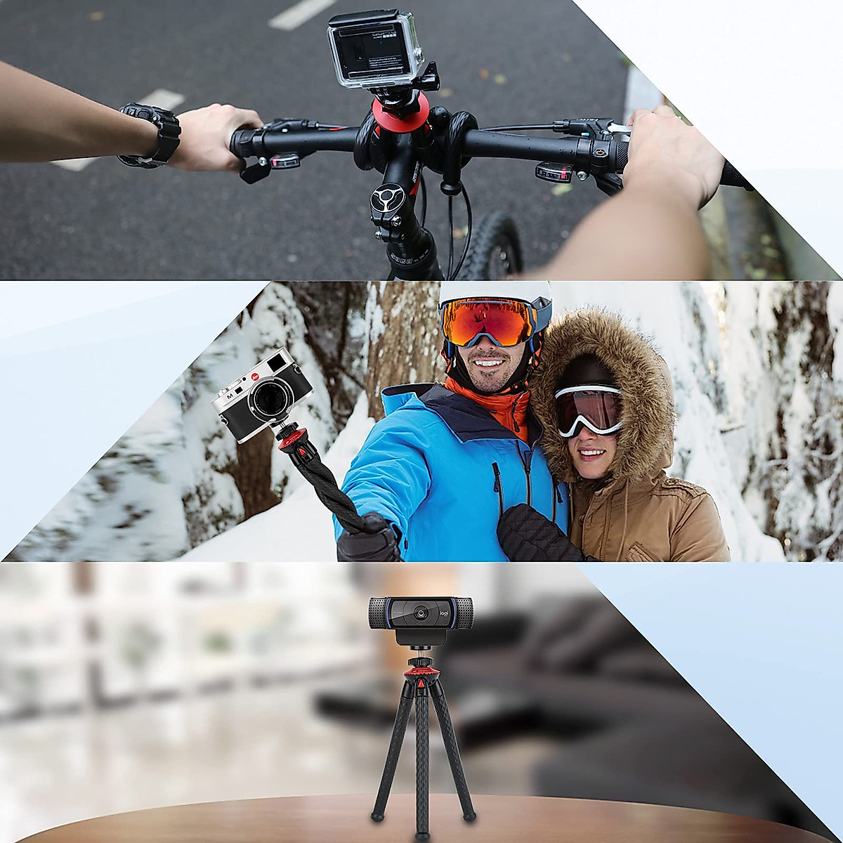 NexiGo Iris Kits, 4K AI Webcam with 1/1.8" Sony_Sensor, Onboard Flash Memory, HDR, PiP, DSLR-Style Control, Flexible Camera Tripod Stand, Auto Framing/Tracking, for Zoom/Teams/OBS and More