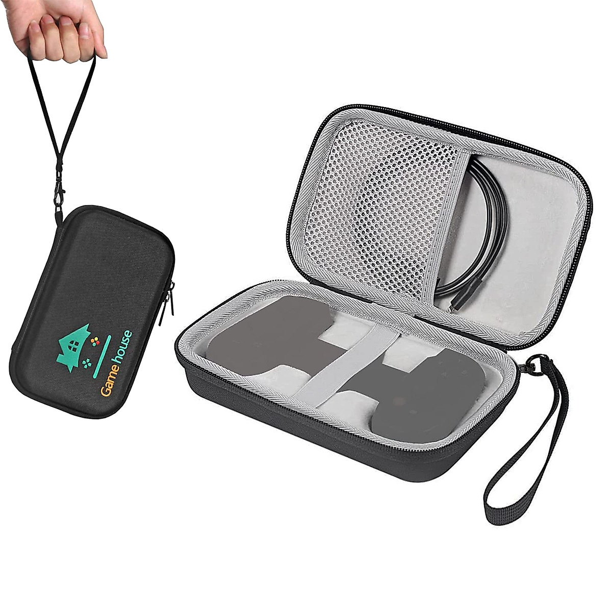 Pinson Travel Carrying Case Compatible With Backbone One Controller, Extra Room for Accessories (black)