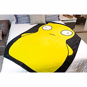 Official Bobs Burgers Fleece Throw Blanket - 45x60-Inch Cozy Accessory - Perfect for Bed, Couch, Chair - Fuzzy Lightweight Comforter Featuring Iconic Toy from Cartoon - Licensed Merchandise