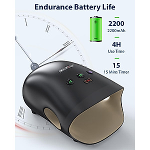 CINCOM Hand Massager - Cordless Hand Massager with Heat and Compression for Arthritis and Carpal Tunnel(FSA or HSA Eligible)(Black)