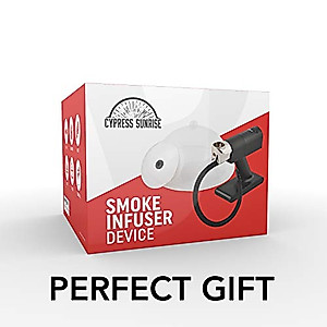 Portable Smoke Infuser Gun with Wood Chips, Hose, Dome and Drinking Lid - Handheld Electric Smoker Machine for Cocktail Drink, Whiskey, Outdoor BBQ, Meat, Pizza and Food Cooking