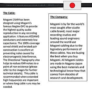6 Foot - Balanced Microphone Cable CUSTOM MADE By WORLDS BEST CABLES - using Mogami 2549 (Black) wire and Neutrik NC3MXX-B & NC3FXX-B Gold XLR Plugs