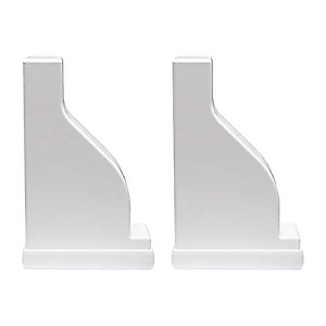 Plum Fittings Decorative White Vinyl Pergola End Cap 2"x 6" Rail, (Pack of 4)