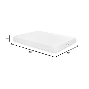 BioPEDIC 8 Inch Green Tea Infused Medium Plush Memory Foam Mattress in a Box - Fiberglass Free - Breathable Cooling Mattress - Twin XL