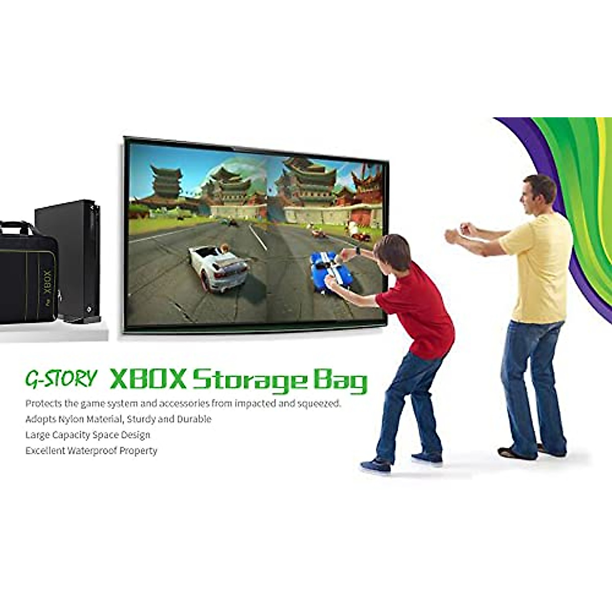 G-STORY Carrying Case for Xbox Series X S, Xbox Series X Carrying Case Travel, Travel Bag for Xbox Console, Controllers and Gaming Accessories, Included Silicone Cover Skin Protector