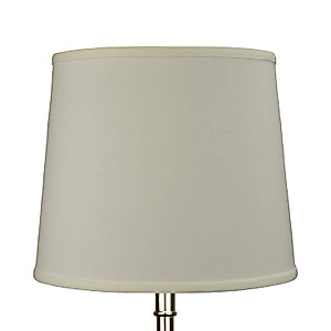FenchelShades.com Lampshade 11" Top Diameter x 13" Bottom Diameter x 11" Slant Height with Washer (Spider) Attachment for Lamps with a Harp (Linen Cream)