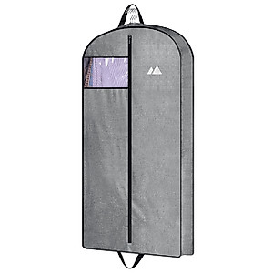 MISSLO 43" Heavy Duty Hanging Garment Bags for Travel Suit Bag for Men Waterproof Oxford Fabric Suit Cover for Traveling Monogrammed Closet Clothes Storage
