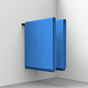 ROYUMI Wall Mounted Black Yoga Mats Holder, Multifunctional Dumbbells Kettlebells Holder, Yoga Strap Resistance Bands Hanger, Suit for Perforated Yoga Mats (Color : Style A)