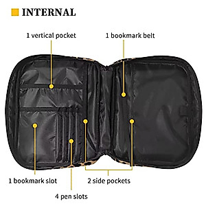 Jiueut Galaxy Wolf Bible Cover for Men Large Size Bible Case Scripture Carrying Book Case Boys Study Bible Case Bible Holder with Handle and Zippered Pocket