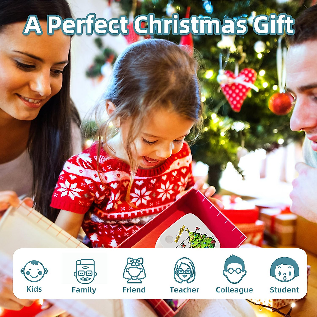 DOLEWA Sticker Printer with 5 Rolls Paper, Mini Portable Sticker Maker Machine Thermal Pocket Printer, Inkless Note Printer, Bluetooth Label Printer for Study, Scrapbook, DIY Journal, Memo, Photos