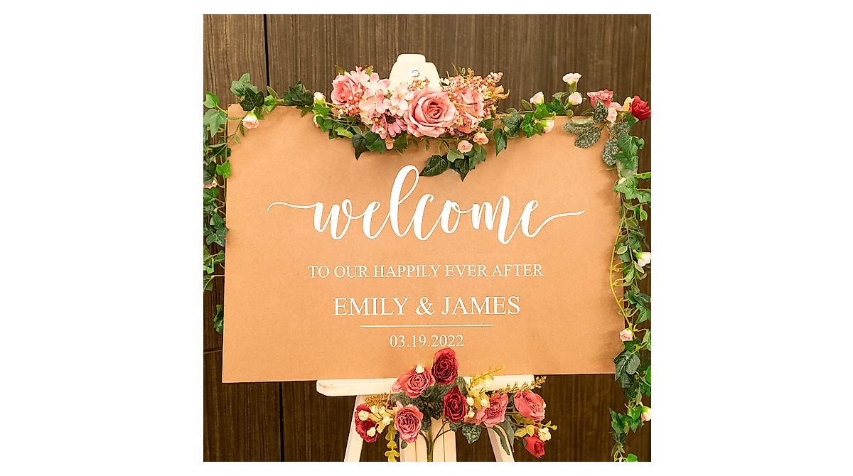 Custom Welcome Vinyl Art Decal for Weddings