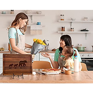 Mothers Day Gifts, Mama Bear Cutting Board with Kids Name, Personallized Mothers Day Gifts for Mom, Mom Birthday Gifts from Daughter Son, New Mom Gifts, Gifts for Women, Made in USA