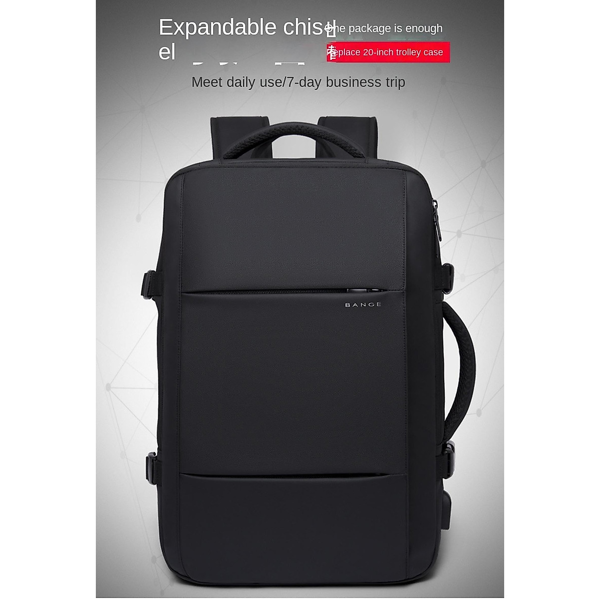 Travel Laptop Backpack, USB Charging Interface Travel Laptop Backpack, 35L Expandable Oversized Business Backpack, Universal Laptop Travel Backpack for Men and Women largesize grizzly