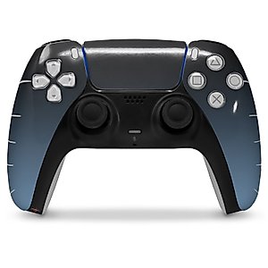 WraptorSkinz Skin Wrap compatible with Sony PS5 DualSense Controller Smooth Fades Blue Dust Black (CONTROLLER NOT INCLUDED)