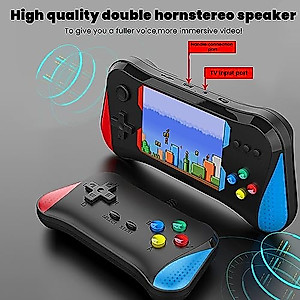 Handheld Game Console for Kids Adults,3.5'' LCD Screen Preloaded 500 Classic Video Games with Rechargeable Battery - Support 2 Players and TV Connection Ideal Gift for Kids Aldults