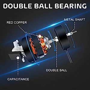 HealSmart 24 Inch Industrial Wall Mount Fan, 3 Speed Commercial Ventilation Metal Fan