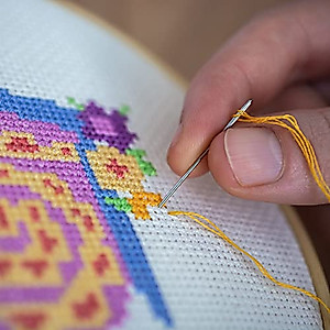 Dimensions Gold Collection Christmas Village Counted Cross Stitch Ornament Kit, 6 pcs