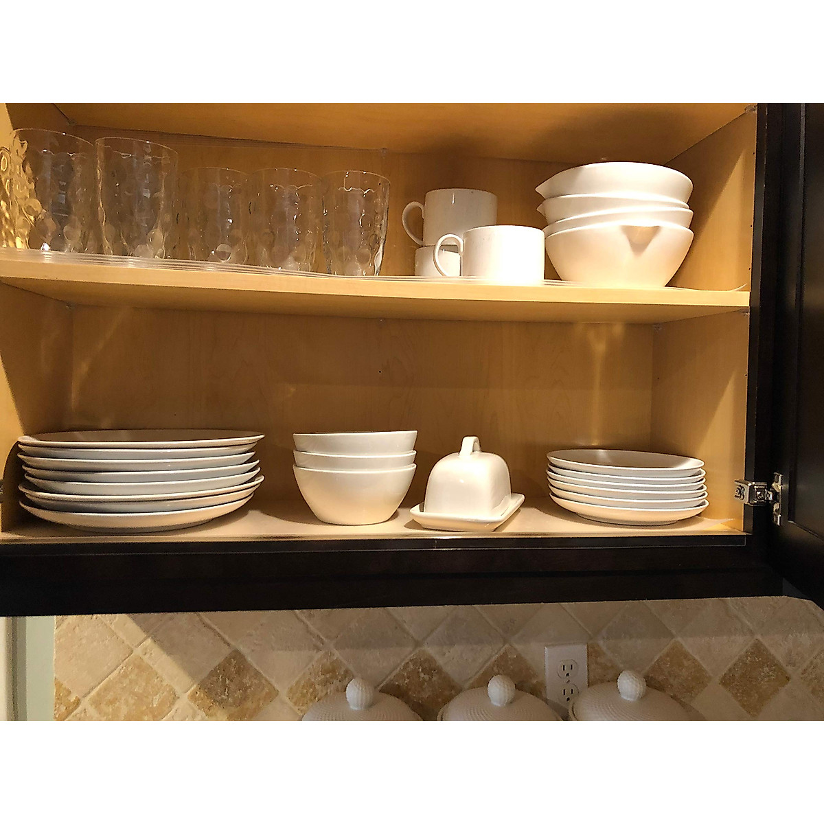 Clear Cabinet Guard - Door Protector. Fits Over Door Edge to Protect From Water, Nicks, and Daily Wear. Easily Trimmed. Self Gripping. No Adhesive. Prevents Damage to Kitchen Cabinets. 3/4"x33". 3/Pk