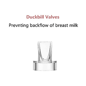 NAGRAN Duckbill Valves & Silicone Diaphragm for S9/S10/S12,Wearable Breast Pump Universal Duckbill Valve and Silicone Diaphragm Accessories (4 Piece Set)