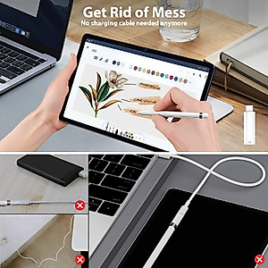 ACAGET USB-C to Pencil Adapter Compatible with Apple Pencil 1st Generation USB C Male to Lightning Female Pencil Charging Adapter Type C Bluetooth Pair Connector for Apple Pencil 1st and iPad 10th Gen