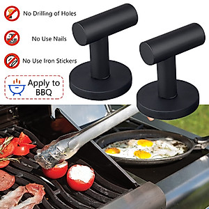 MUTUACTOR Storage Hook, 4 Packs Heavy Duty Magnetic Hooks with Rubber Coating, Stainless Steel, for Hanging Coats, Hats, Bags, Keychains on Kitchen, Garage, Classroom, Bathroom etc.