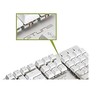 HANSUNG COM Gtune GK360 Quick SWAP Switch Mechanical Custom Gaming Keyboard Rainbow LED NKEY-Rollover (English/Korean Layout) Blue Switch Click (White)