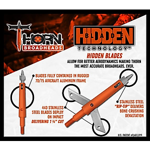 Thorn Archery Broadhead 2 Blade 100 gr. 3 pk., Orange