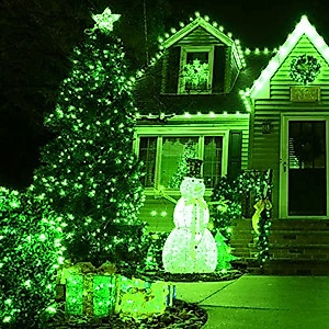 Uptotop Christmas 100 Count String Light, 20FT Plug in Waterproof String Light Decorations for St. Patrick's Day Party Carnival Supplies, Outdoor Yard Garden Decor (Green)