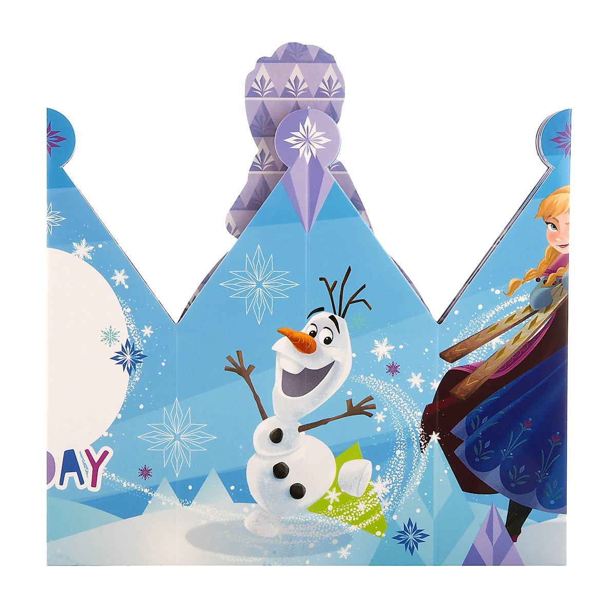 Age 2-6 Customisable Disney's Frozen Birthday Card from Hallmark - 3D Paper Wow Wearable Crown Design