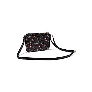 Juicy Couture Pretty Bow Crossbody Ditzy Rose Black Multi One Size