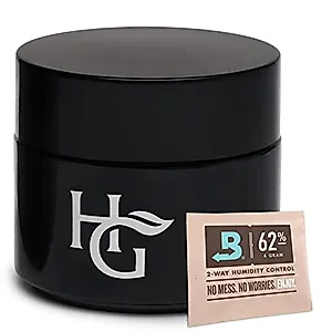 Herb Guard - Quarter Oz Airtight Container & Smell Proof Jar (100ml) Includes Upgraded Carbonate Lid and Humidity Pack Keeps Goods Fresh for Months