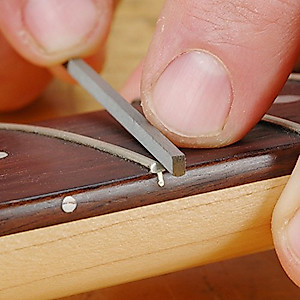 StewMac Fret End Dressing File - Professional Luthier Guitar Repair Tool - Fix Sharp Fret Ends & Fret Sprout - For Rounding, Shaping, and Deburring - Works on All Frets! (1175)