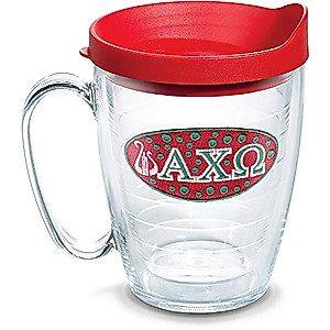 Tervis Made in USA Double Walled Sorority - Alpha Chi Omega Insulated Tumbler Cup Keeps Drinks Cold & Hot, 16oz Mug, Lidded