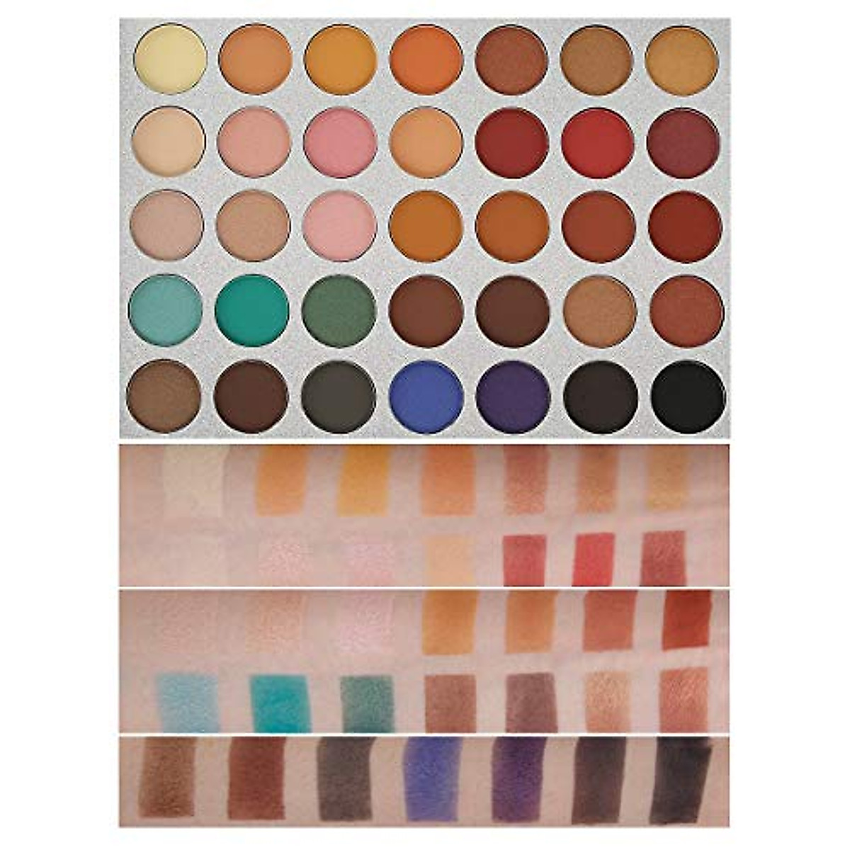 Impress You Eyeshadow Palette, Highly Pigmented 35 Shades Matte and Shimmers Makeup Palette, Blendable Long Lasting Waterproof Eye Shadow, No Flaking, Little Fall Out, Stay Long, Hard Smudge, Cruelty- Free Makeup Pallet, Full Face Eye Make Up for Beginner