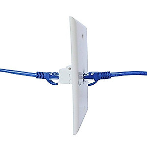 Ethernet Keystone,Cat6 Coupler Jack Network Cable Female to Female Jack，Compatible with Cat7 Cat6 Cat6a Cat5e Cat5-10 Pack White